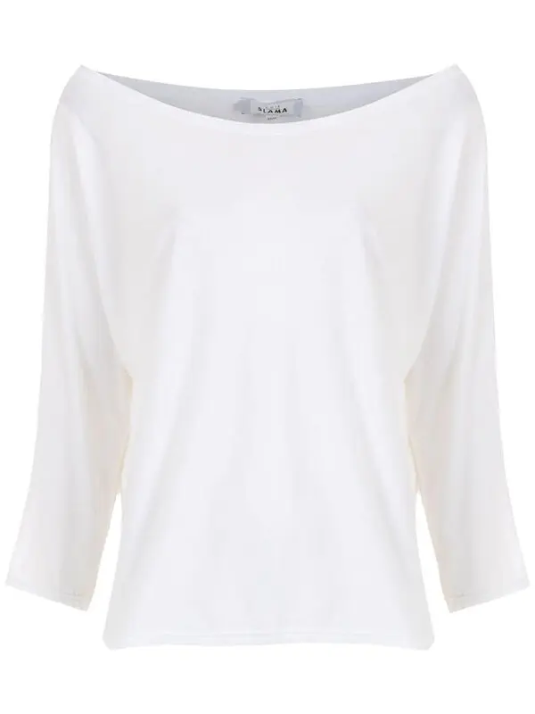 AMIR SLAMA Boatneck Blouse - White