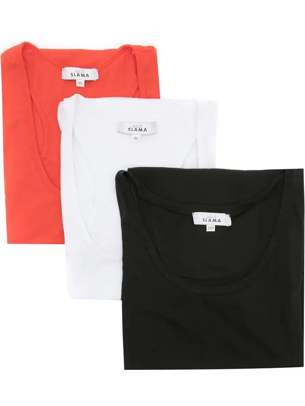AMIR SLAMA Three-pack Tank Tops - Red