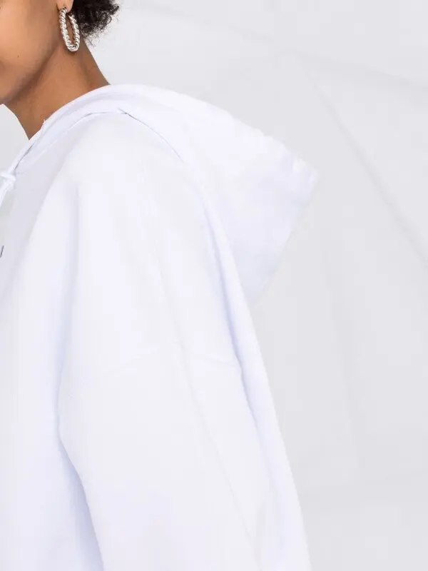 MSGM Logo-print Pullover Hoodie - White