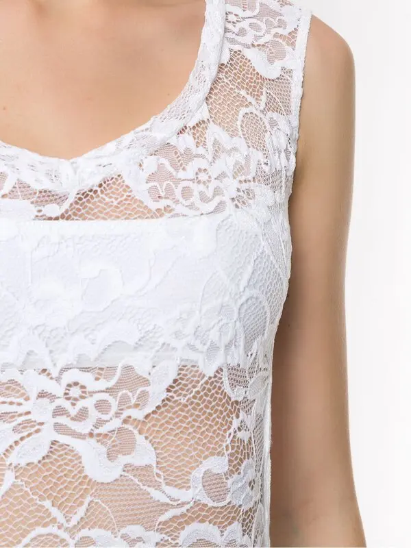 AMIR SLAMA Lace Panelled Bodysuit
