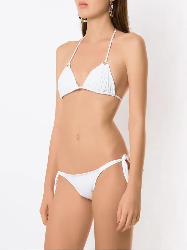 AMIR SLAMA Textured Triangle Bikini Set