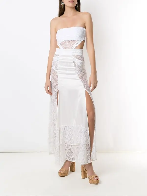 AMIR SLAMA Lace Maxi Skirt