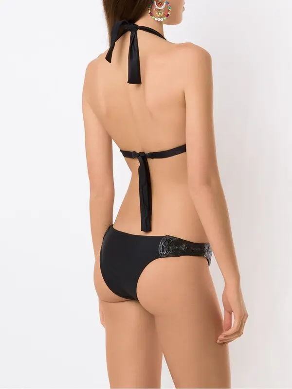 AMIR SLAMA Textured Halterneck Bikini Set