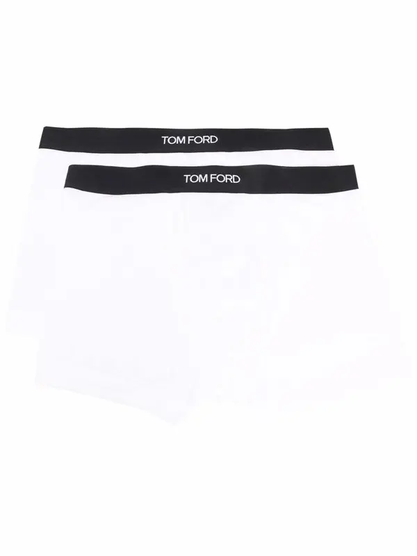 TOM FORD Logo-waistband Briefs - White