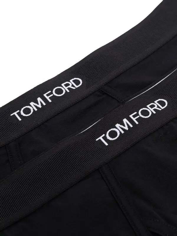 TOM FORD Logo-waistband Briefs - Black