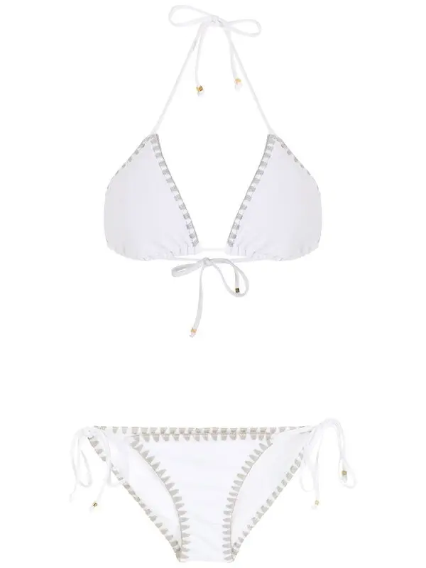 AMIR SLAMA Crochet Bikini Set - White