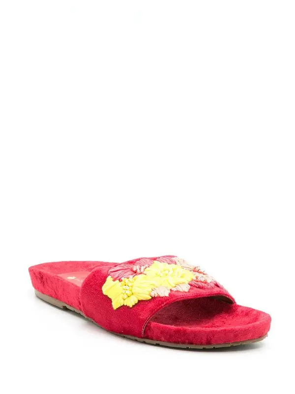 AMIR SLAMA Embroidered Slides