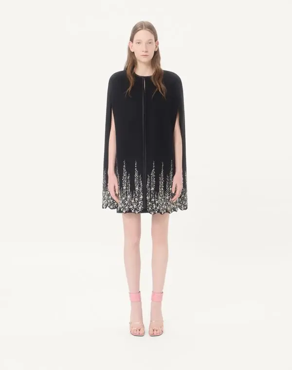Valentino Garavani Embroidered Compact Drap Cape