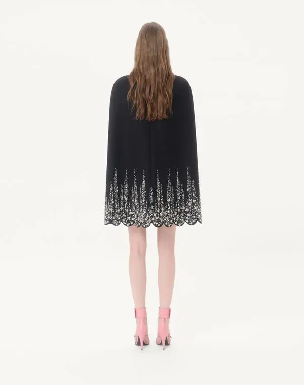 Valentino Garavani Embroidered Compact Drap Cape