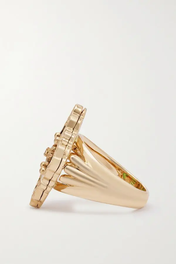 Buccellati Opera Tulle 18-karat And Enamel Ring