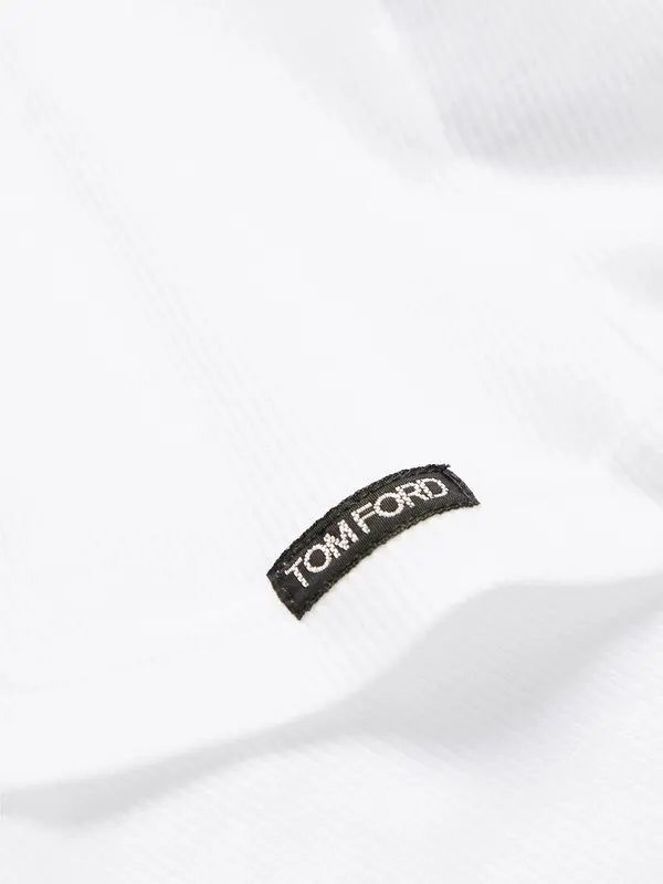 TOM FORD Ribbed Cotton And Modal-blend Tank Top - White