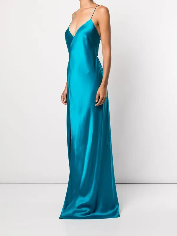 Michelle Mason Cross-strap Silk Gown