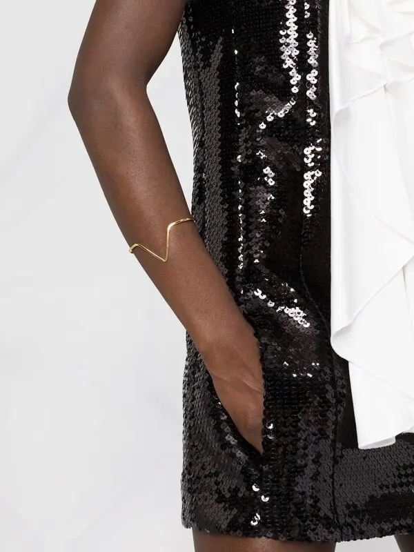 Balmain Ruffle-panel Sequinned Minidress