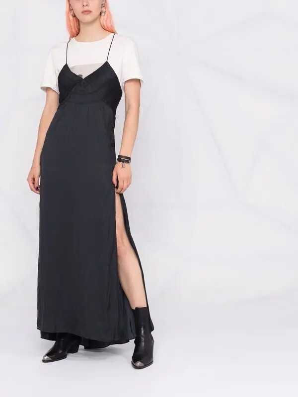 Zadig&Voltaire Satin Maxi Dress - Black