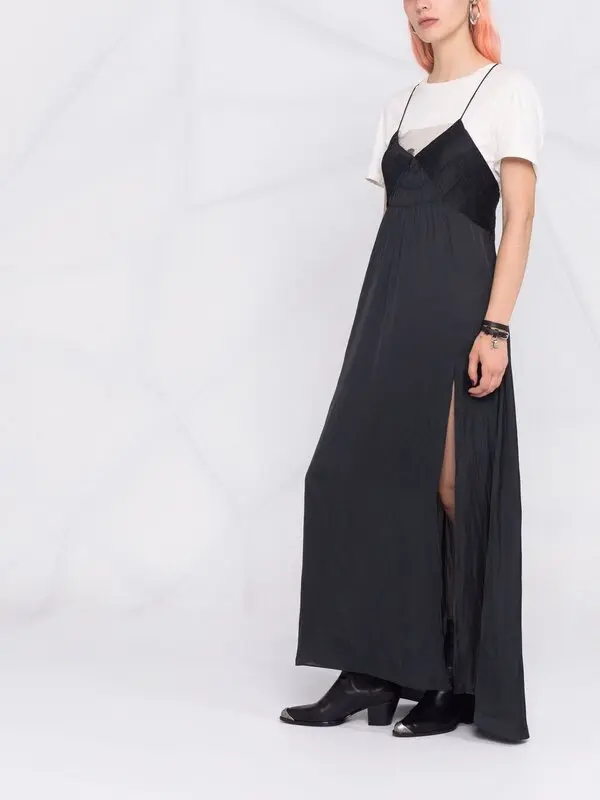 Zadig&Voltaire Satin Maxi Dress - Black