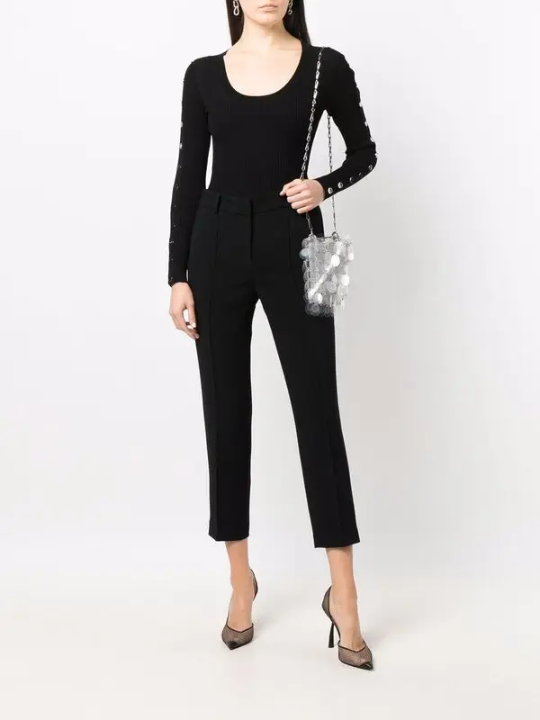 Michael Kors Cropped Crepe Trousers - Black