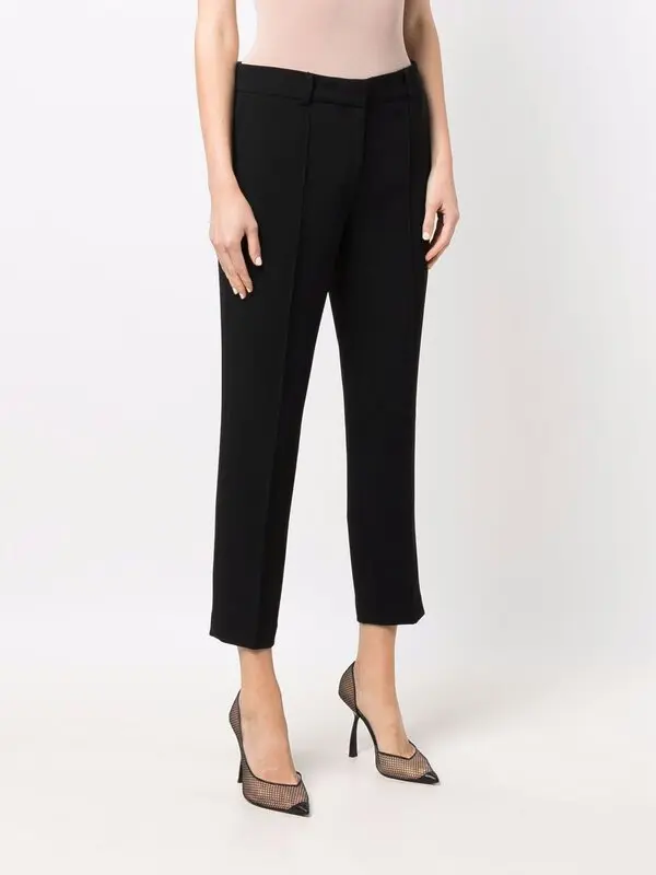 Michael Kors Cropped Crepe Trousers - Black