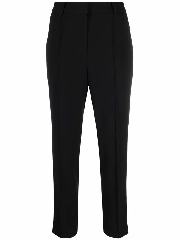 Michael Kors Cropped Crepe Trousers - Black