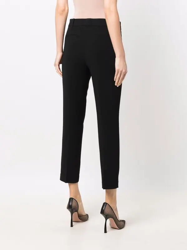 Michael Kors Cropped Crepe Trousers - Black