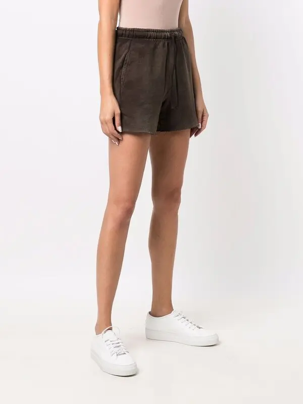 Cotton Citizen Faded Raw-cut Track Shorts