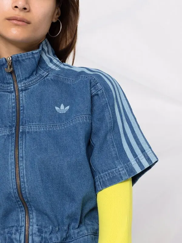 Adidas Adicolor Denim Jumpsuit In Blue - 23% Off | Editorialist