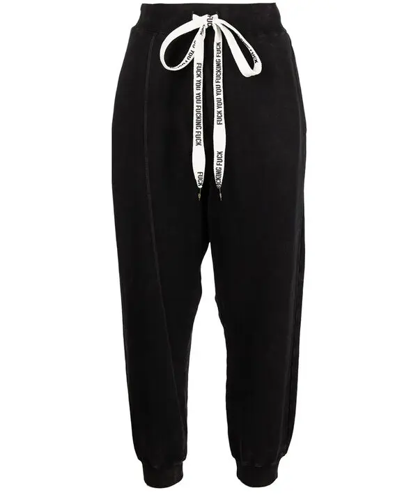 R13 Drop-crotch Logo-drawstring Joggers