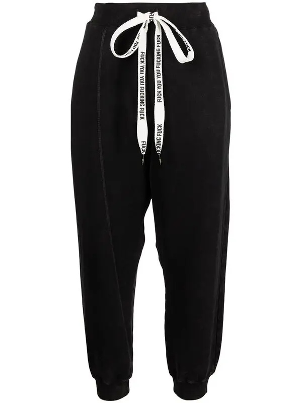 R13 Drop-crotch Logo-drawstring Joggers