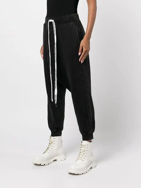 R13 Drop-crotch Logo-drawstring Joggers