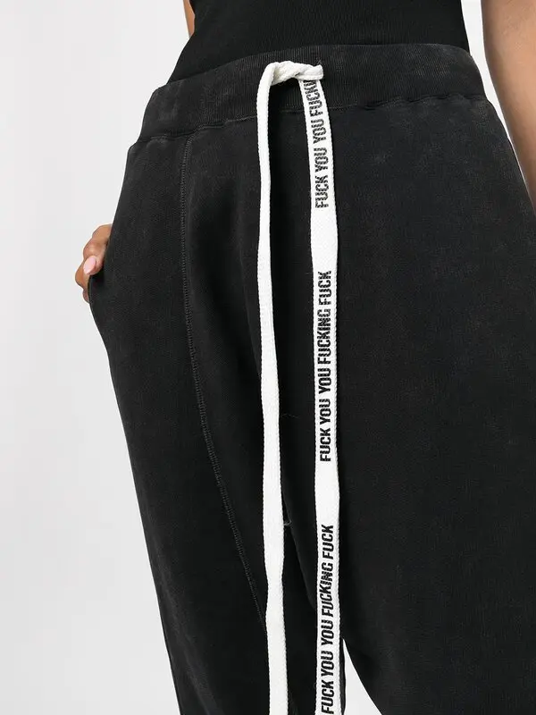 R13 Drop-crotch Logo-drawstring Joggers