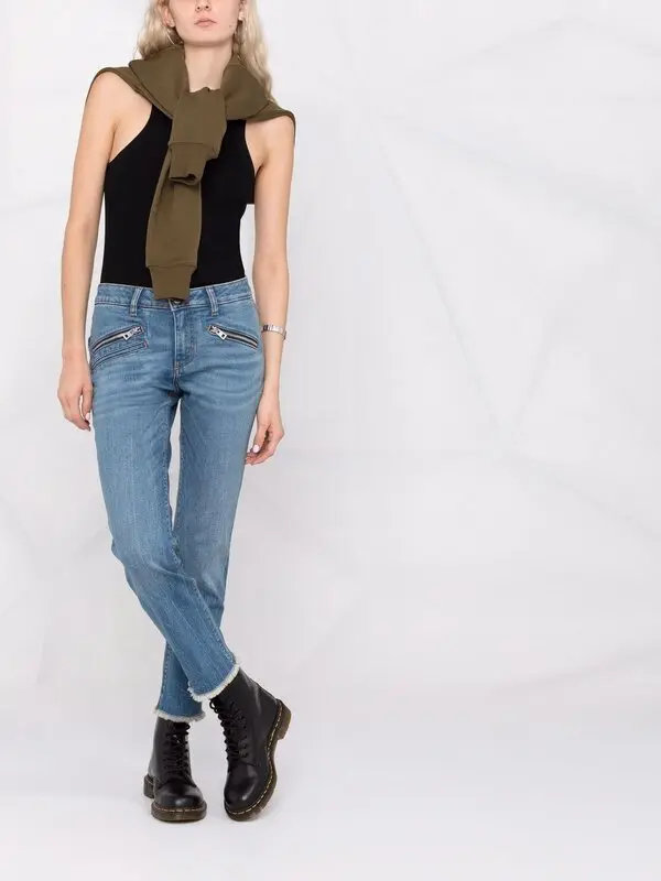 Zadig&Voltaire Ava Slim-cut Cropped Jeans - Blue