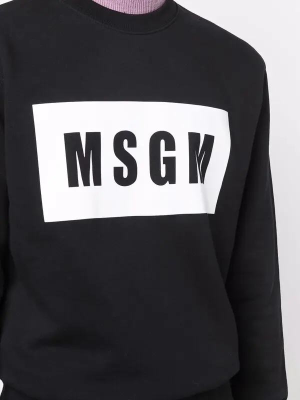 MSGM Logo-print Sweatshirt - Black