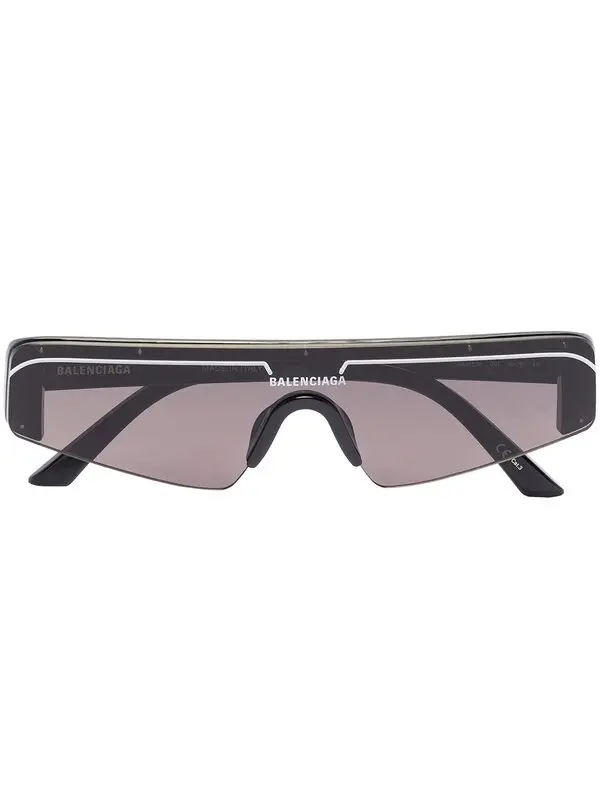 Balenciaga Visor Sunglasses - Black | Editorialist