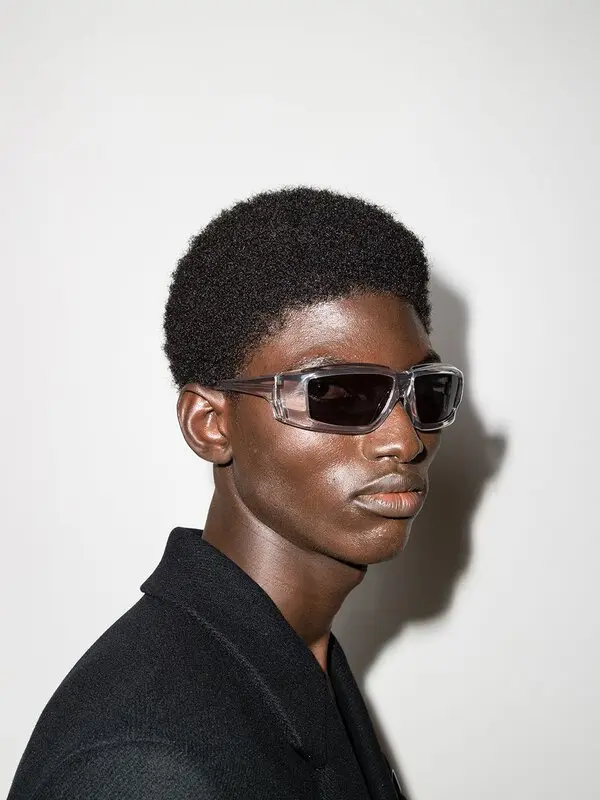 Rick Owens Rectangular Frame Sunglasses - Neutrals