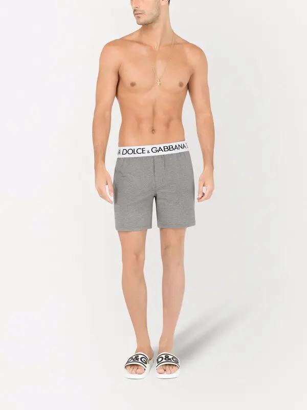 Dolce & Gabbana Logo-waistband Boxer Shorts - Grey