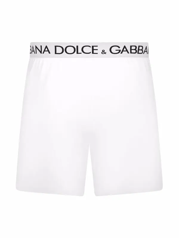 Dolce & Gabbana Logo-waistband Boxer Shorts - White