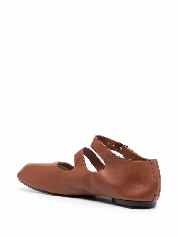 MAISON MARGIELA Tabi Leather Ballerina Shoes - Brown
