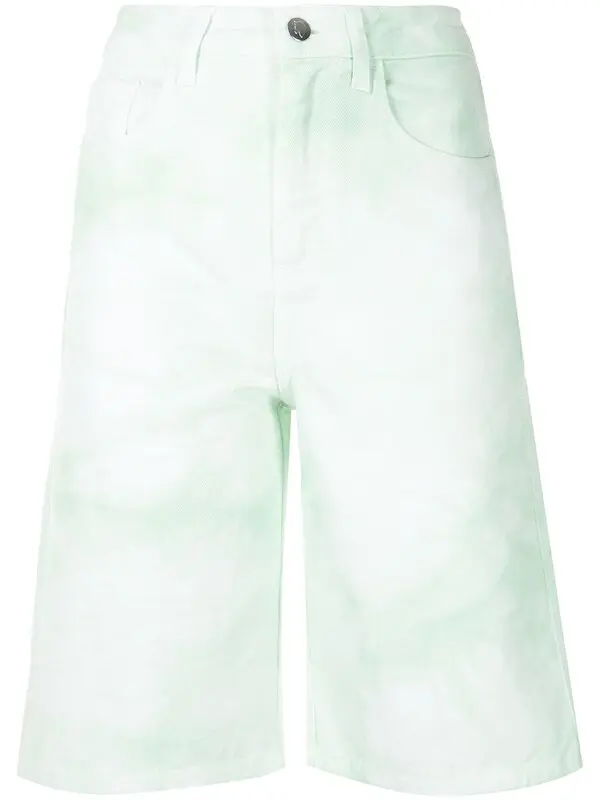 IRENEISGOOD High-waisted Tie-dye Denim Shorts