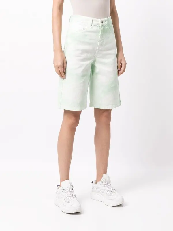 IRENEISGOOD High-waisted Tie-dye Denim Shorts