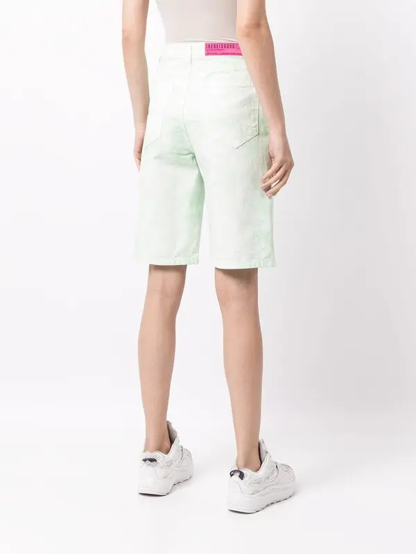 IRENEISGOOD High-waisted Tie-dye Denim Shorts