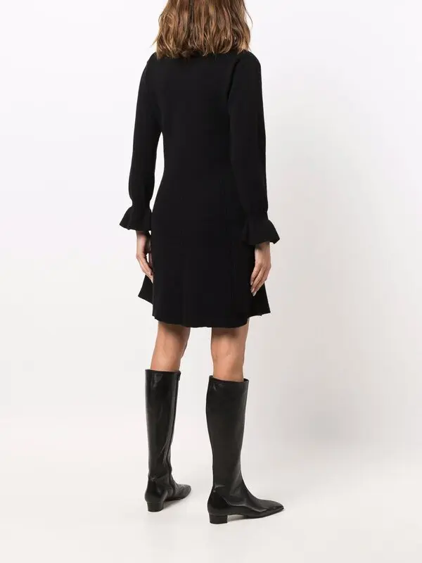 Alberta Ferretti Intarsia-knit Above-knee Length Dress