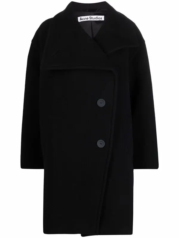 Acne Studios Funnel-neck Double-breasted Coat