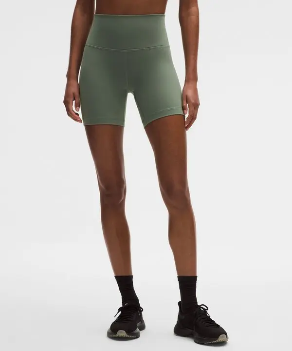 Lululemon Wunder Train High-rise Short 6 - Willow Leaf