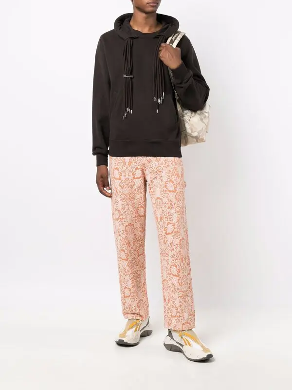 AMBUSH Drawstring Cotton Hoodie - Brown