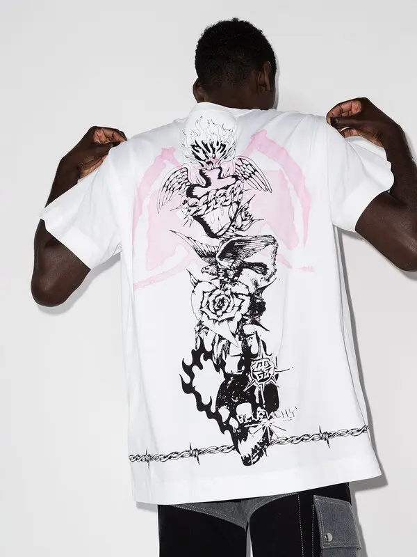 Givenchy Gothic Print Crewneck T-shirt