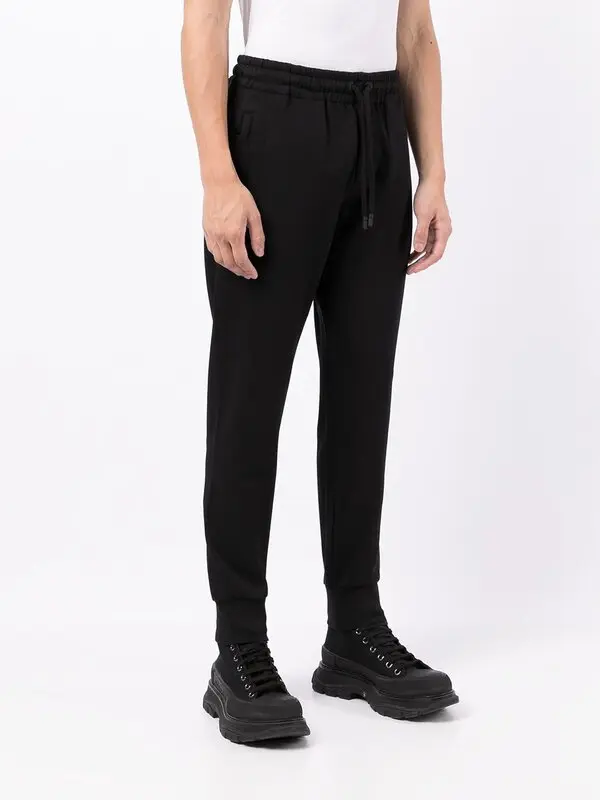 Dolce & Gabbana Crest-embroidered Track Pants - Black