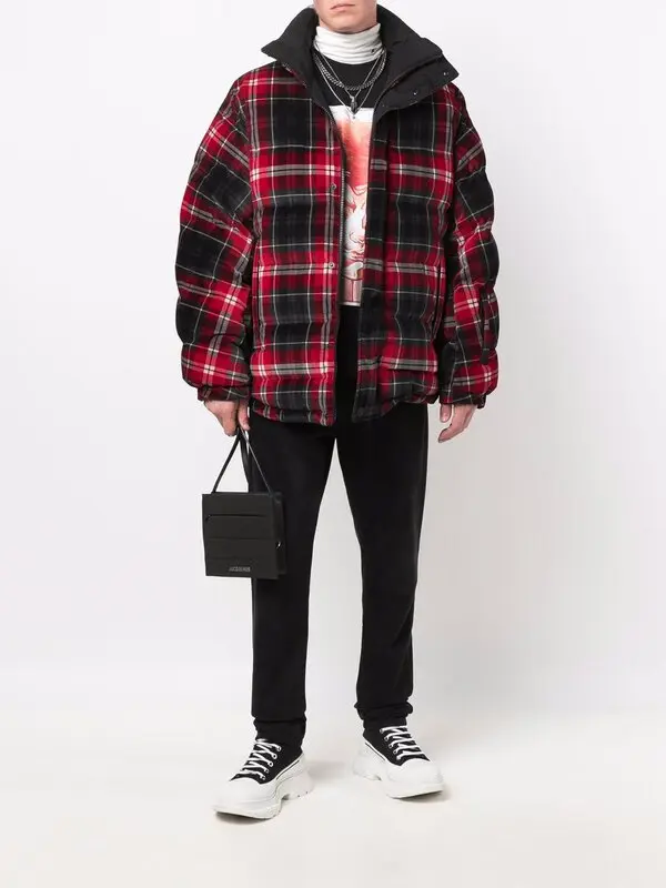 Dolce & Gabbana Reversible Plaid Puffer Jacket