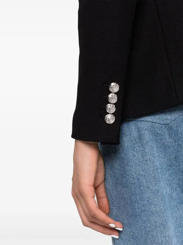 Ralph Lauren Embroidered-logo Single-breasted Blazer - Black