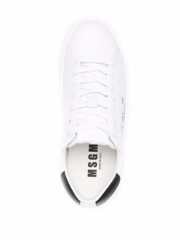 MSGM Leather Sneakers
