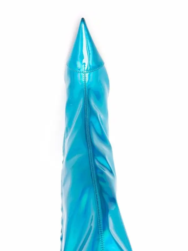 Alexandre Vauthier Metallic Pointed-toe Boots - Blue