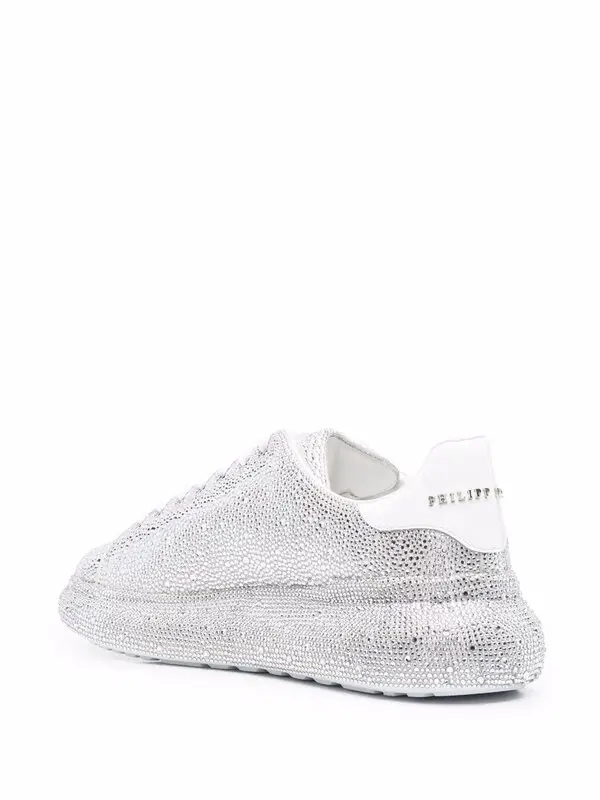 Philipp Plein Crystal-embellished Low Top Sneakers